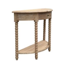 Hamptons Style Oak Timber Hall Console Table Natural, Furniture Tigress