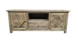 "Parquet" Hamptons Style Timber Parquetry Entertainment Unit, 150cm x ...